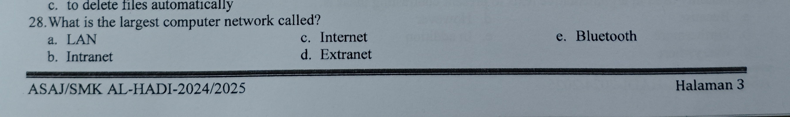 28. What is the largest computer network | StudyX