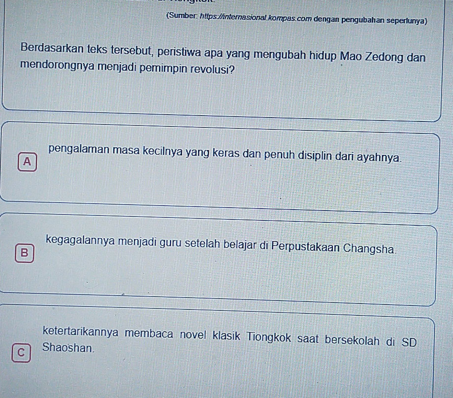 Berdasarkan teks tersebut, peristiwa apa | StudyX