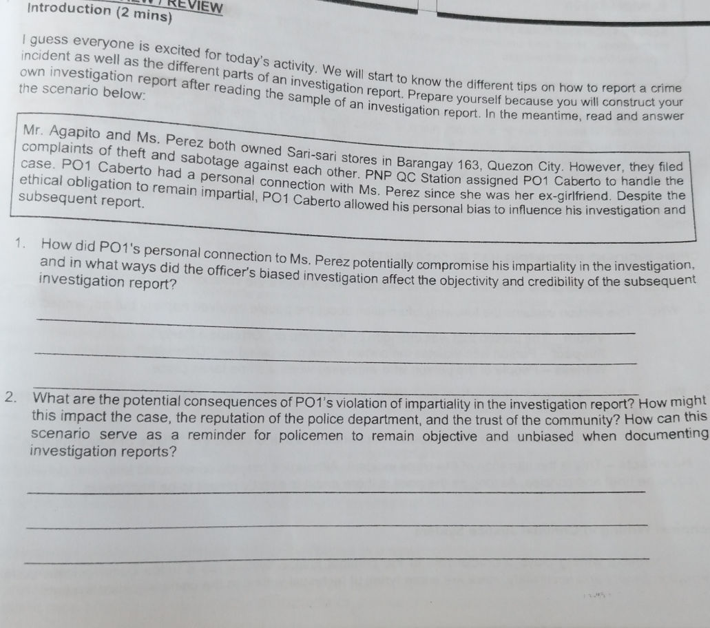 Mr. Agapito and Ms. Perez both owned | StudyX