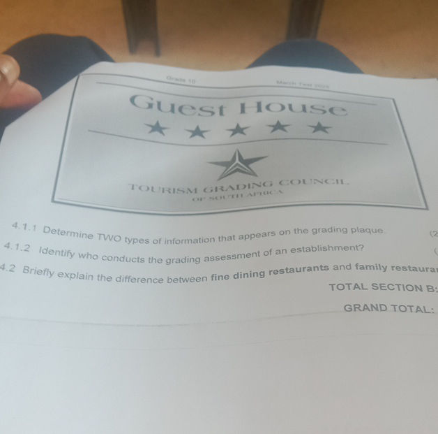 4.1.1 Determine TWO types of information | StudyX