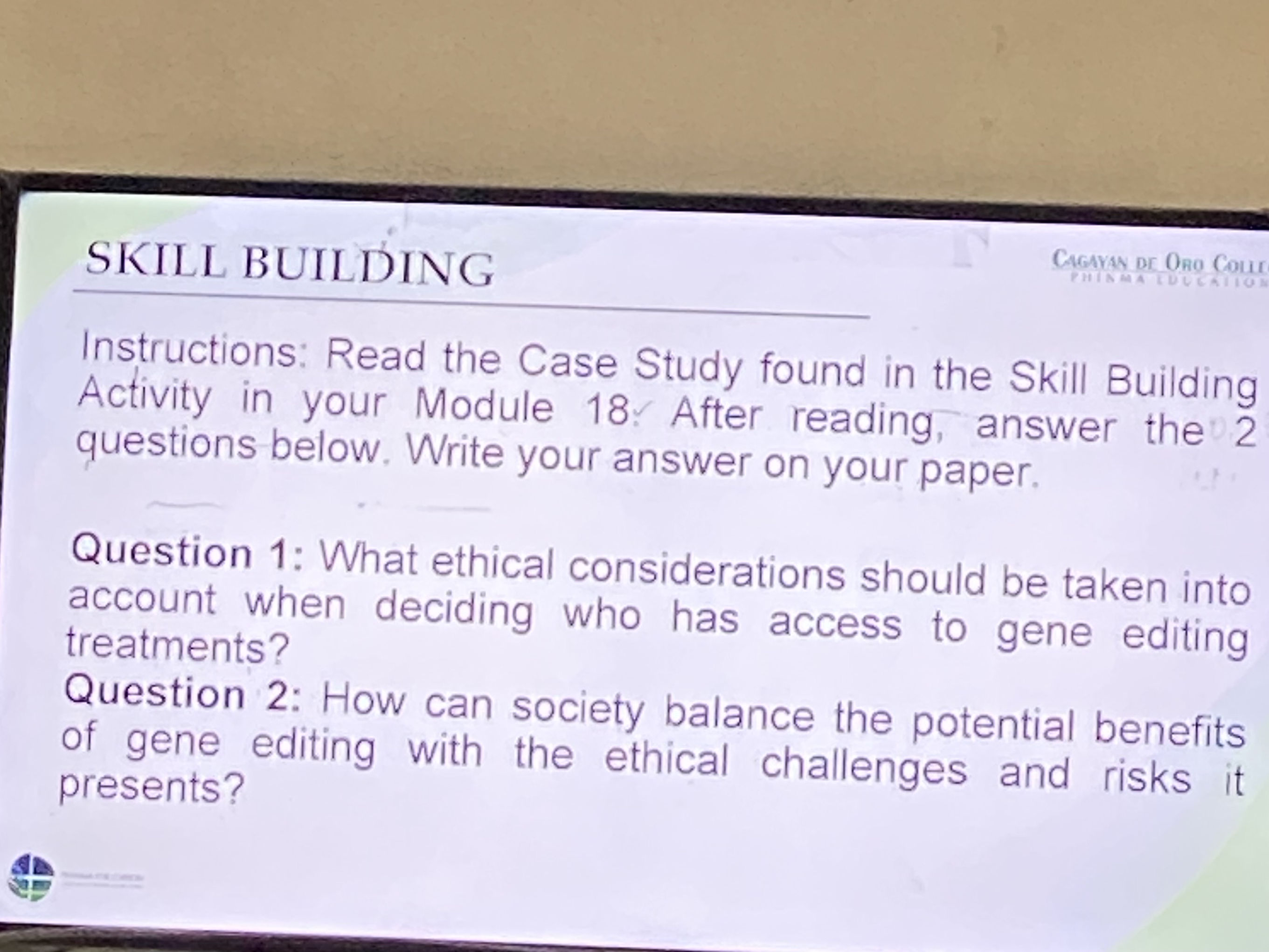 Instructions: Read the Case Study found in | StudyX