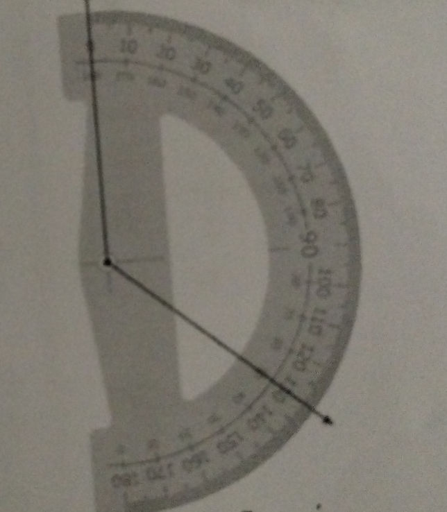 The image shows an angle measured using a | StudyX