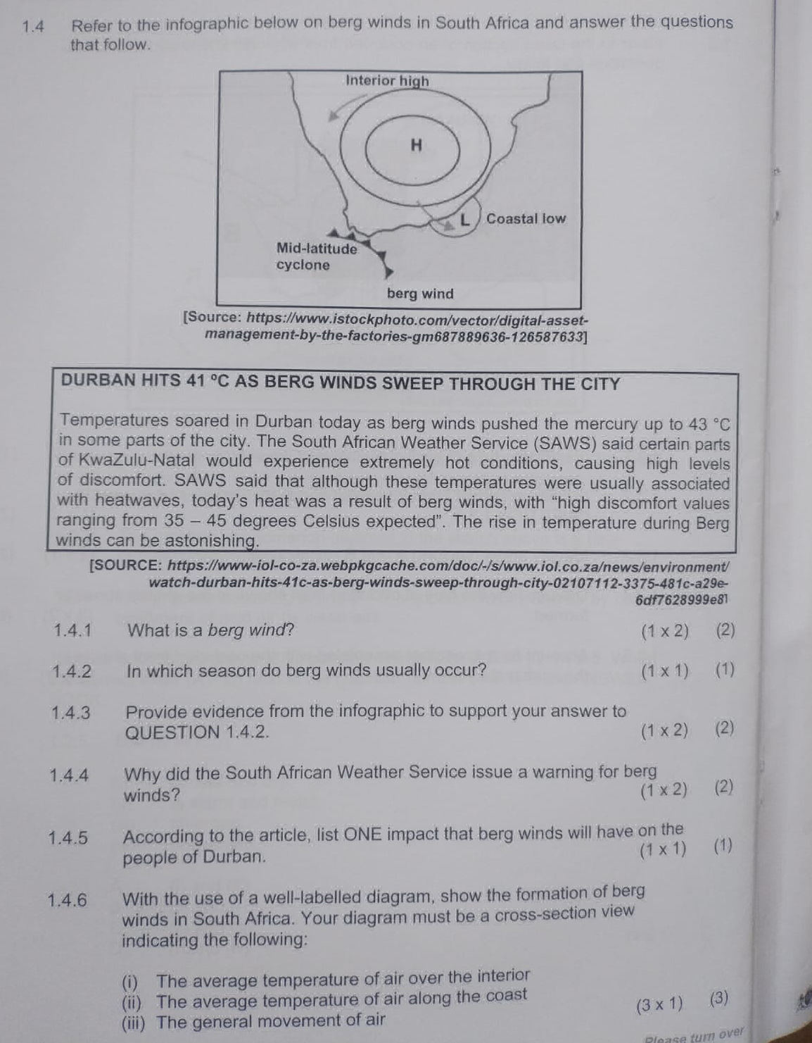 1.4 Refer to the infographic below on berg