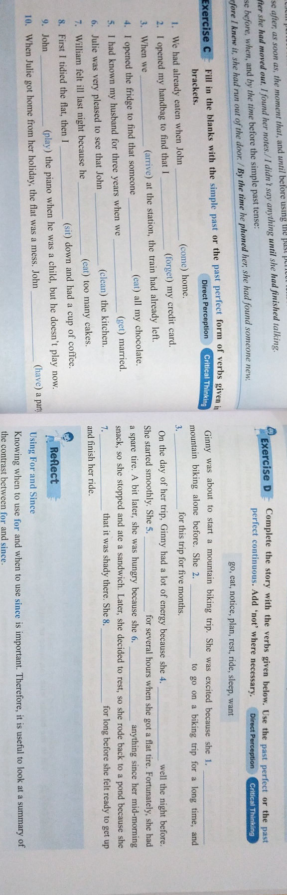 Exercise C Fill in the blanks with the | StudyX