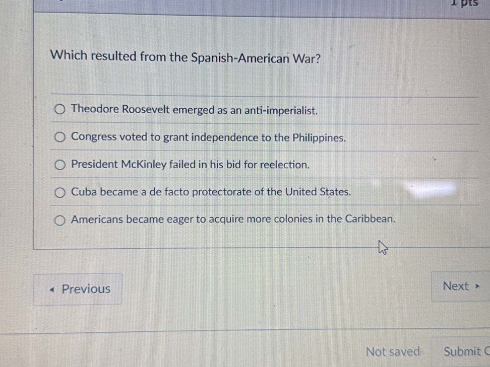 Which resulted from the Spanish-American | StudyX