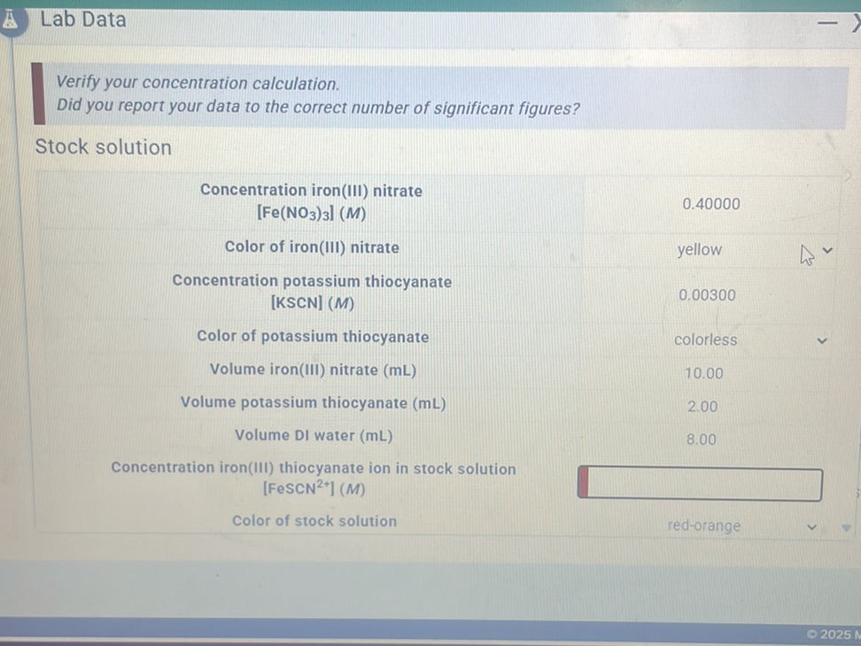 Verify your concentration calculation. Did | StudyX