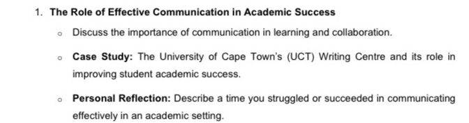 1. The Role of Effective Communication in | StudyX