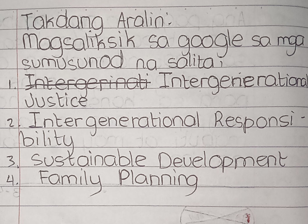 Takdang Aralin Magsaliksik sa google sa mga | StudyX