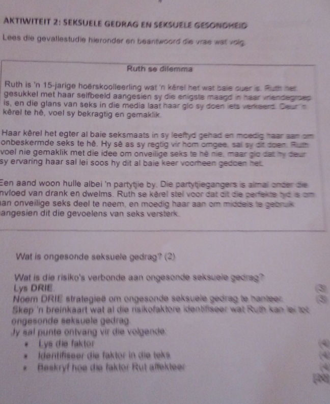 Wat is ongesonde seksuele gedrag? (2) Wat | StudyX