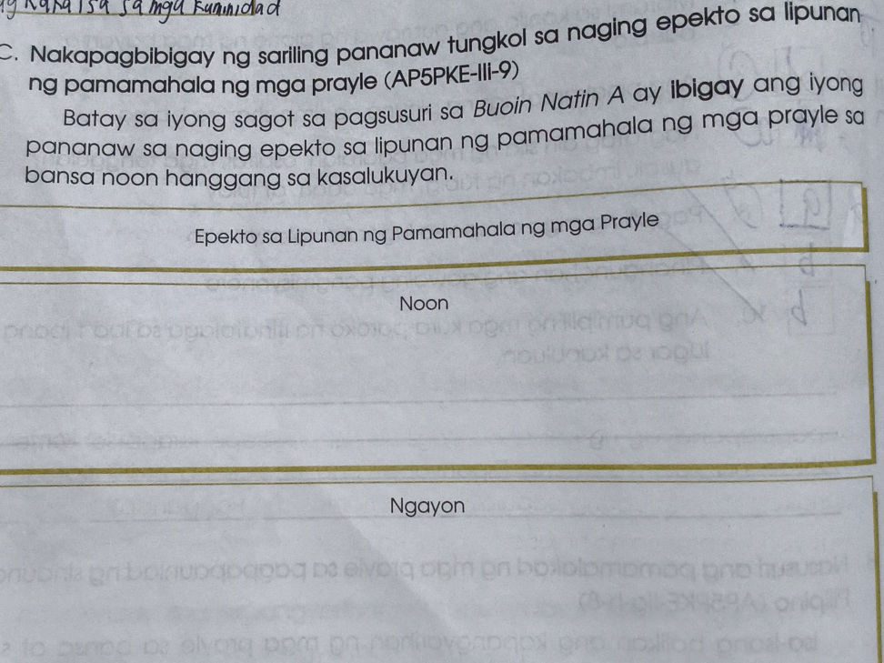 C. Nakapagbibigay ng sariling pananaw | StudyX