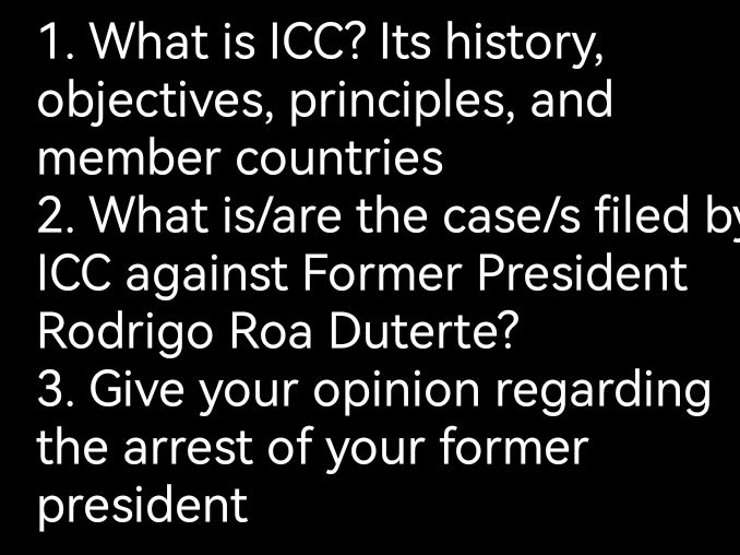 1. What is ICC? Its history, objectives, | StudyX
