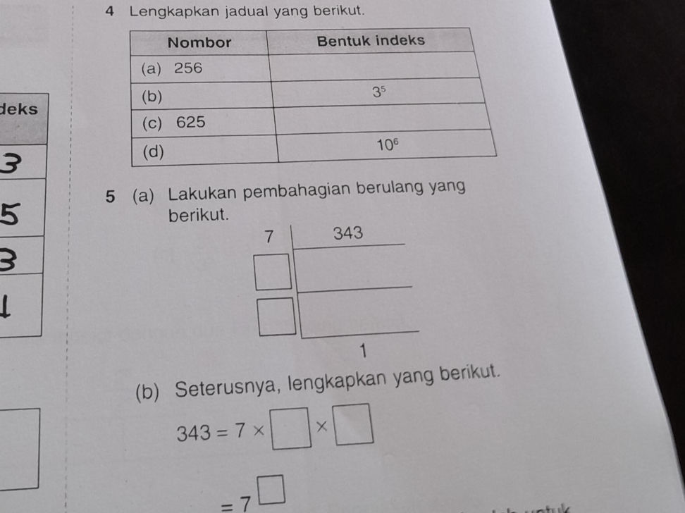 4 Lengkapkan jadual yang berikut. | Nombor | StudyX