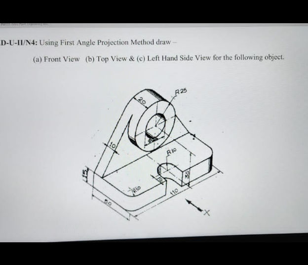 D-U-II/N4: Using First Angle Projection | StudyX
