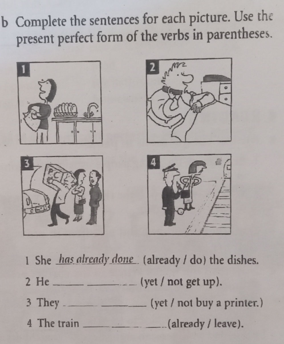 Complete the sentences for each picture. Use | StudyX