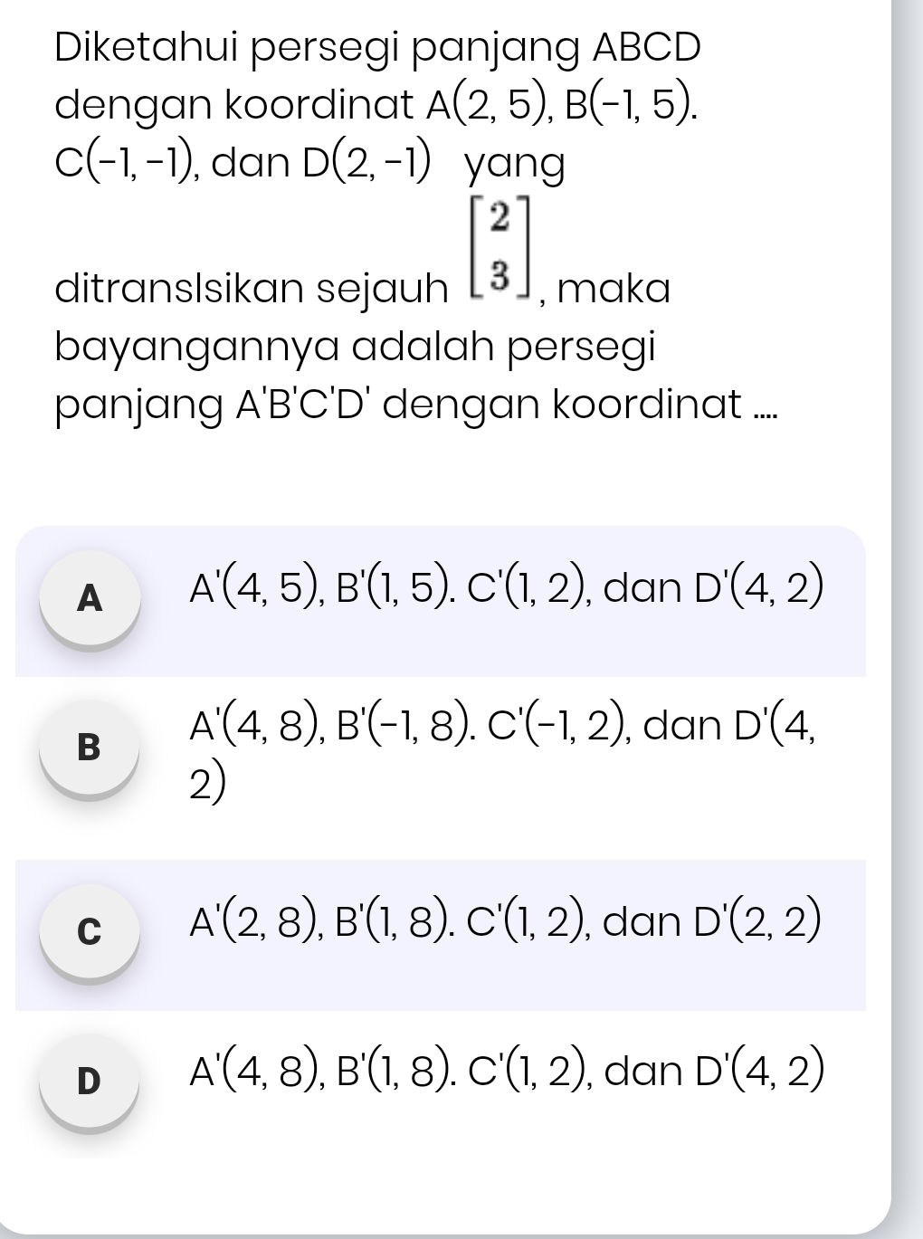 Diketahui persegi panjang ABCD dengan | StudyX