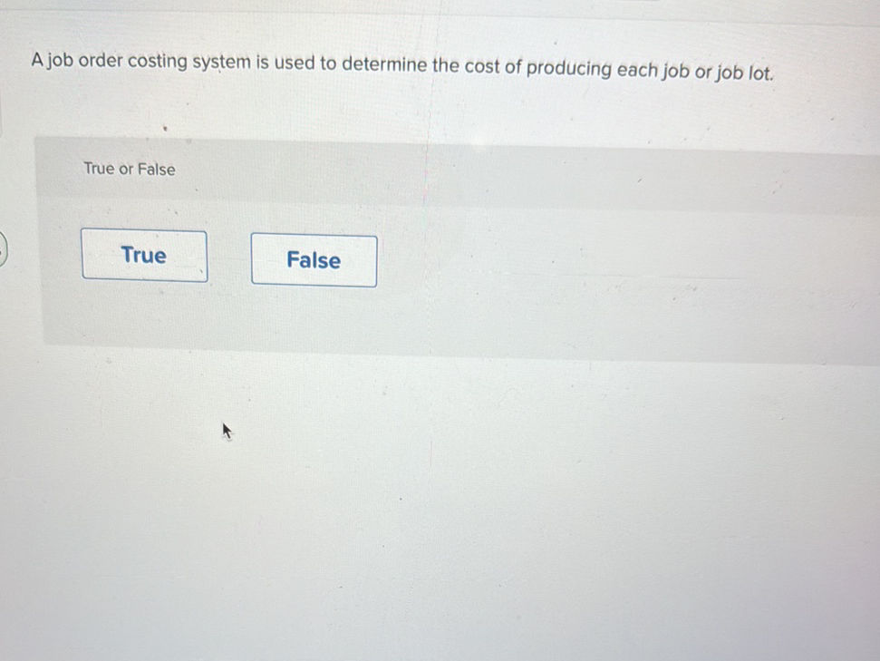 A job order costing system is used to | StudyX