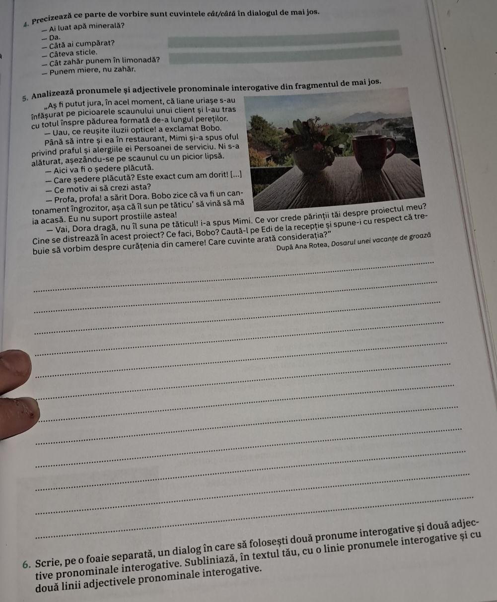 4. Precizează ce parte de vorbire sunt | StudyX