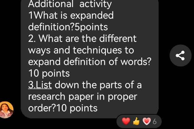 Additional activity 1. What is expanded | StudyX