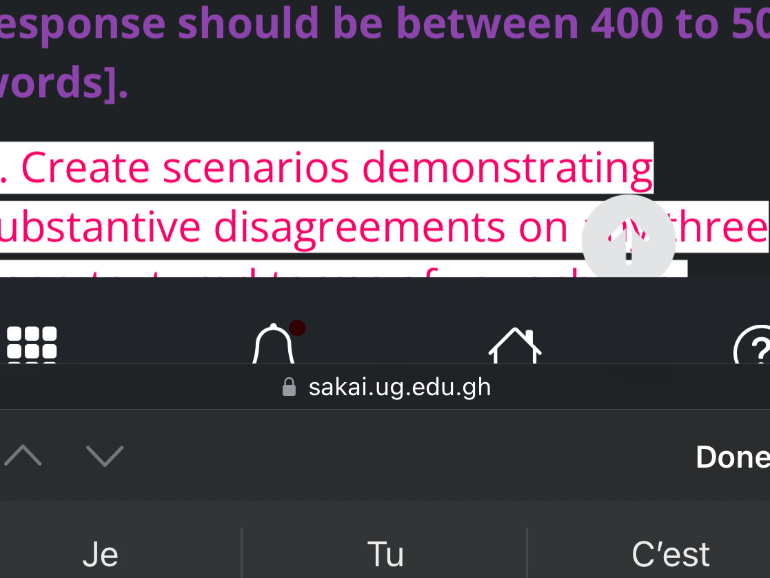 Create scenarios demonstrating substantive | StudyX