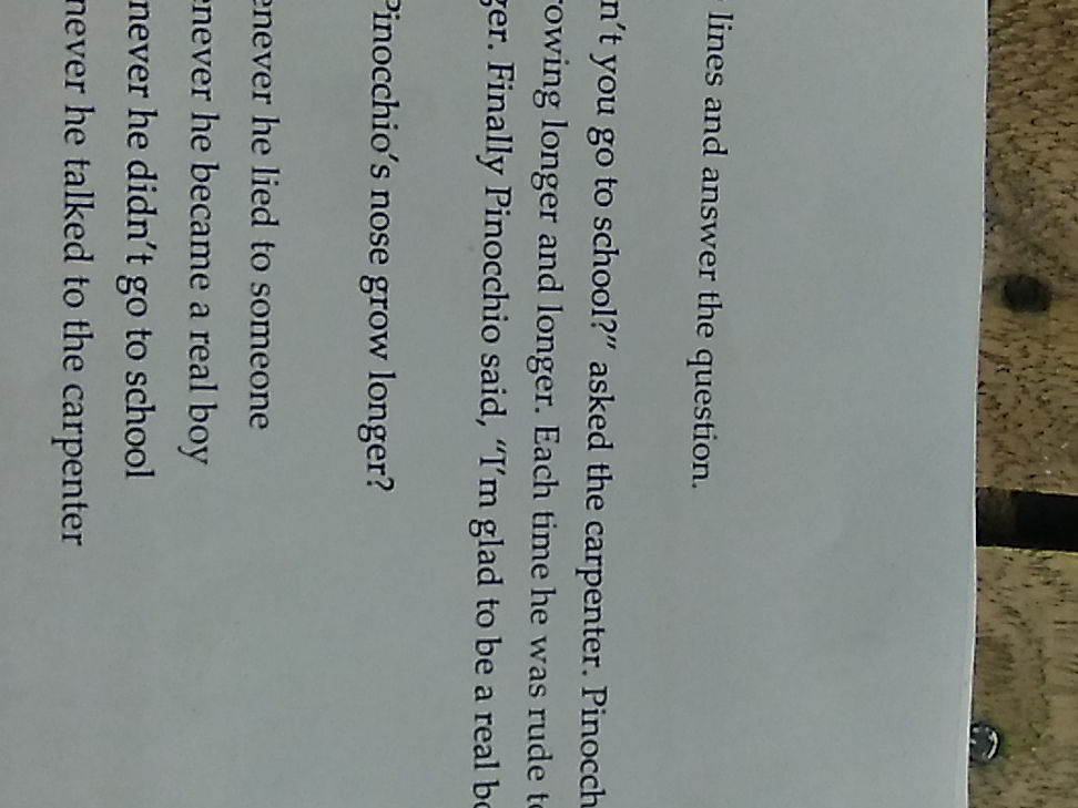 lines and answer the question. "n't you go | StudyX