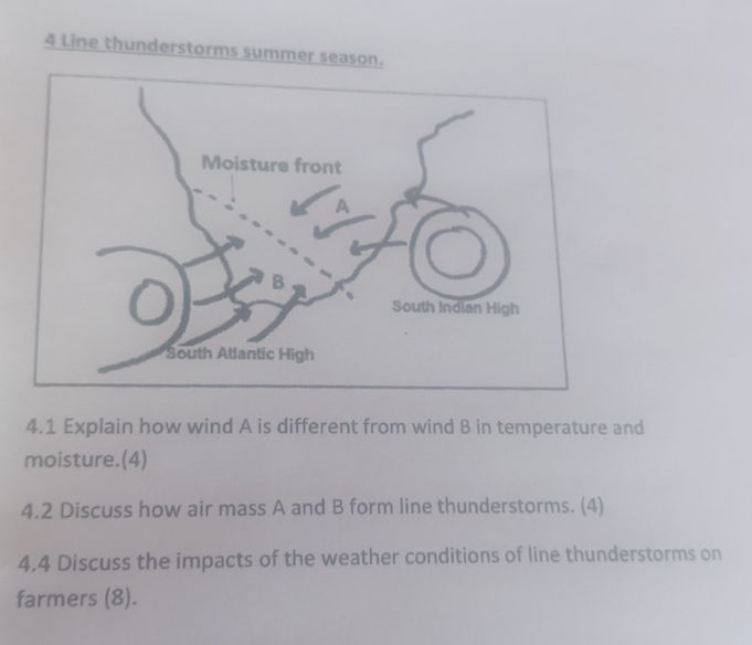 4 Line thunderstorms summer season. 4.1 | StudyX