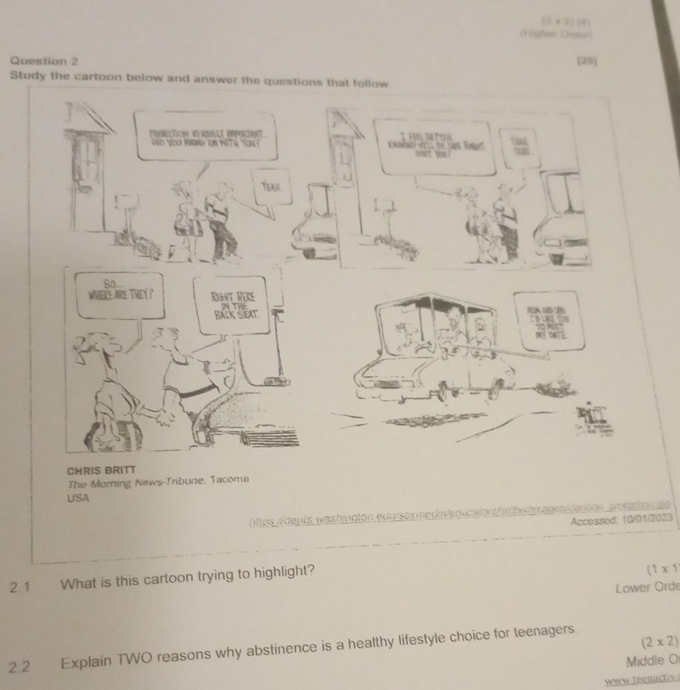 Study the cartoon below and answer the | StudyX