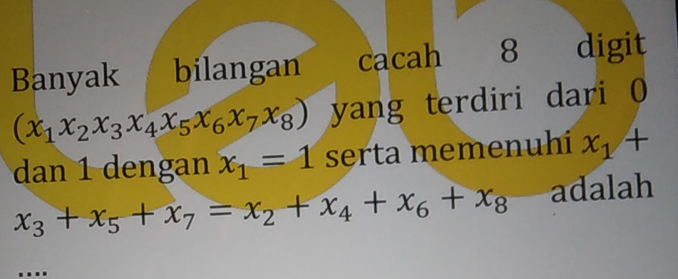 Banyak bilangan cacah 8 digit | StudyX
