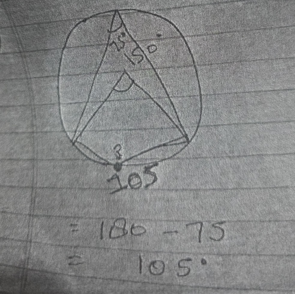 The image shows a circle with inscribed | StudyX