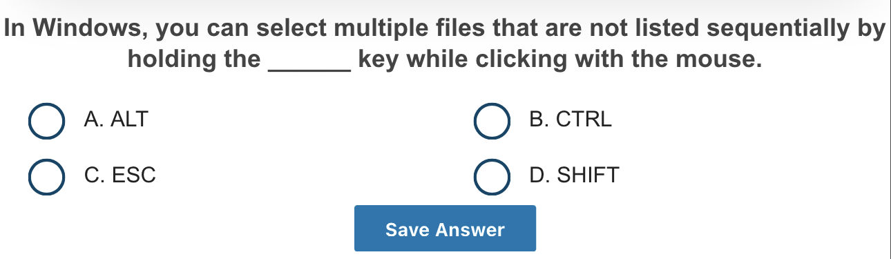 In Windows, you can select multiple files | StudyX