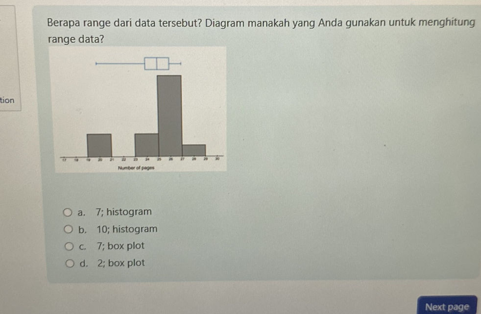 Berapa range dari data tersebut? Diagram | StudyX