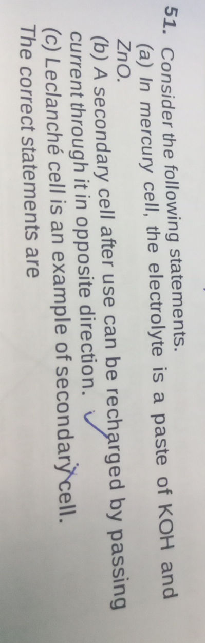51. Consider the following statements. (a) | StudyX