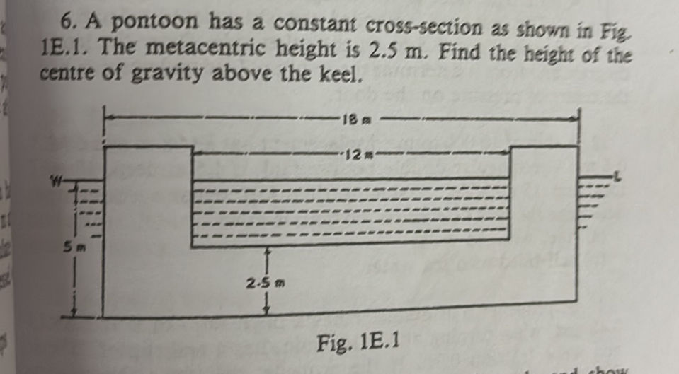 6. A pontoon has a constant cross-section as | StudyX