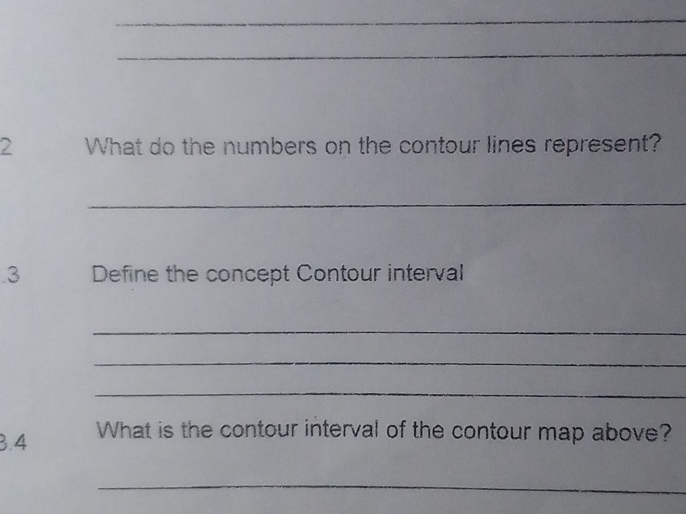 2 What do the numbers on the contour lines | StudyX
