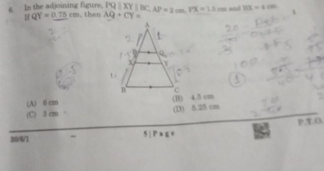 6. In the adjoining figure, $PQ parallel XY | StudyX