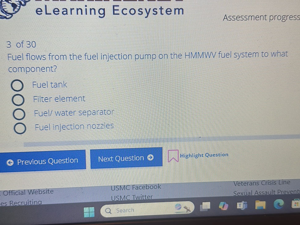 Fuel flows from the fuel injection pump on | StudyX