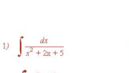 Integral of 1/(x^2 + 2x + 5) | StudyX