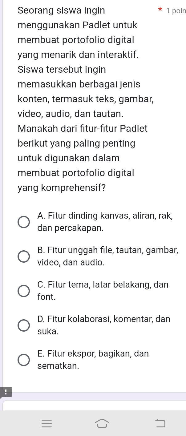 Seorang siswa ingin menggunakan Padlet untuk | StudyX