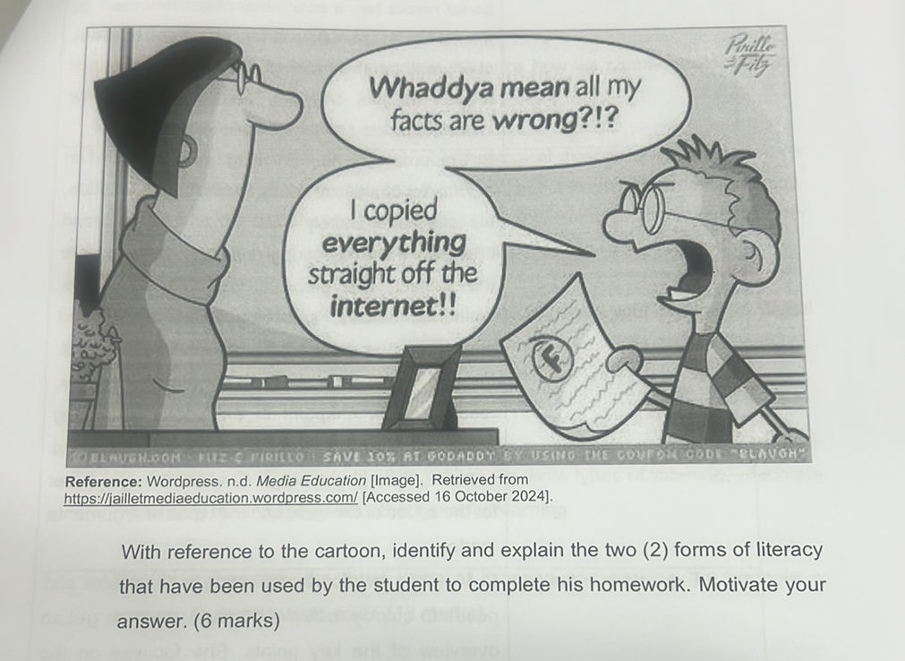With reference to the cartoon, identify and | StudyX