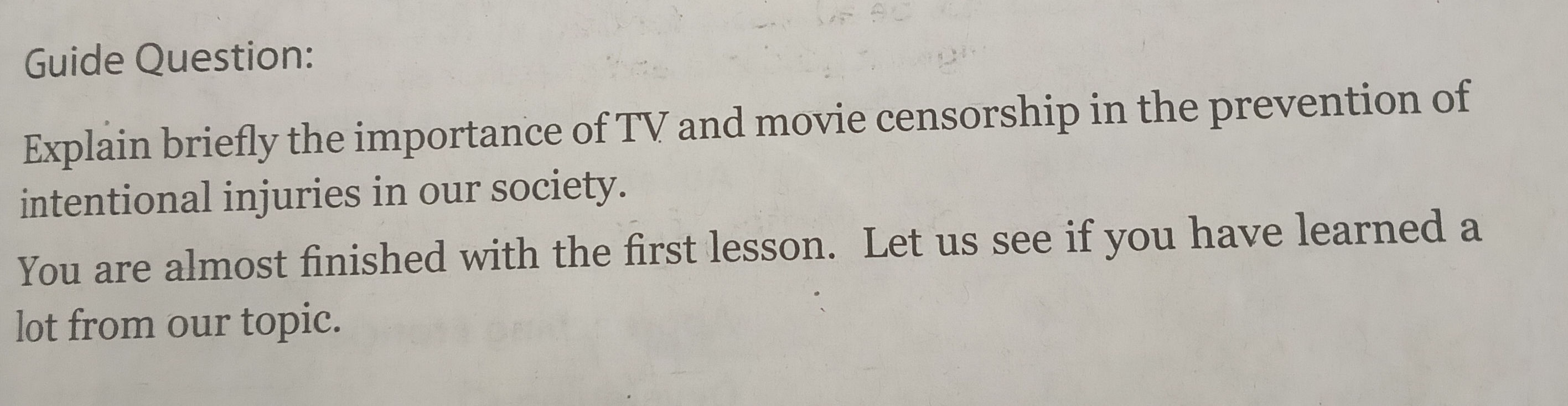 Explain briefly the importance of TV and | StudyX