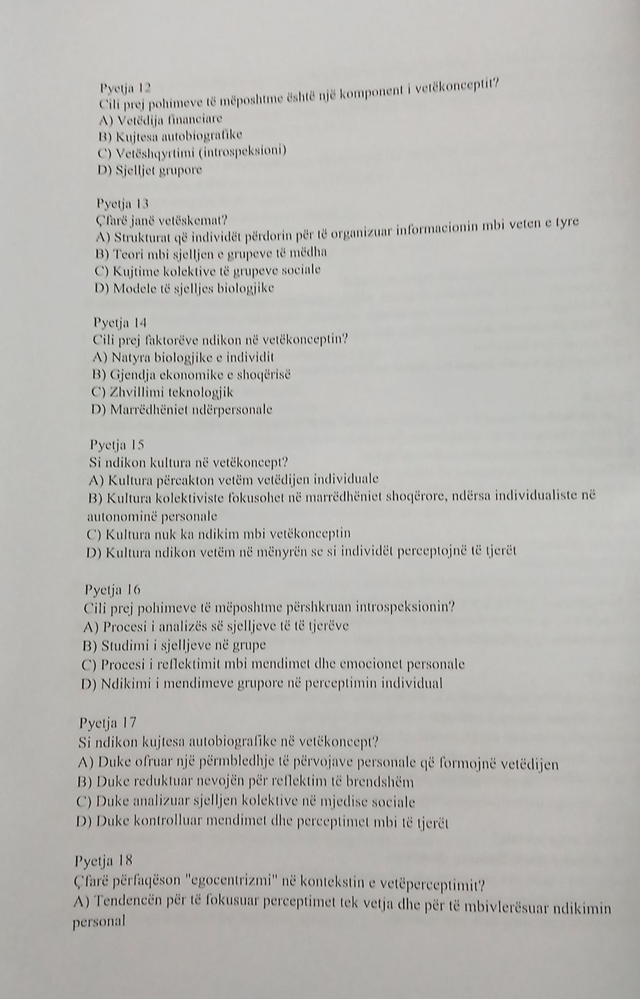 Pyetja 12 Cili prej pohimeve të mëposhtme | StudyX