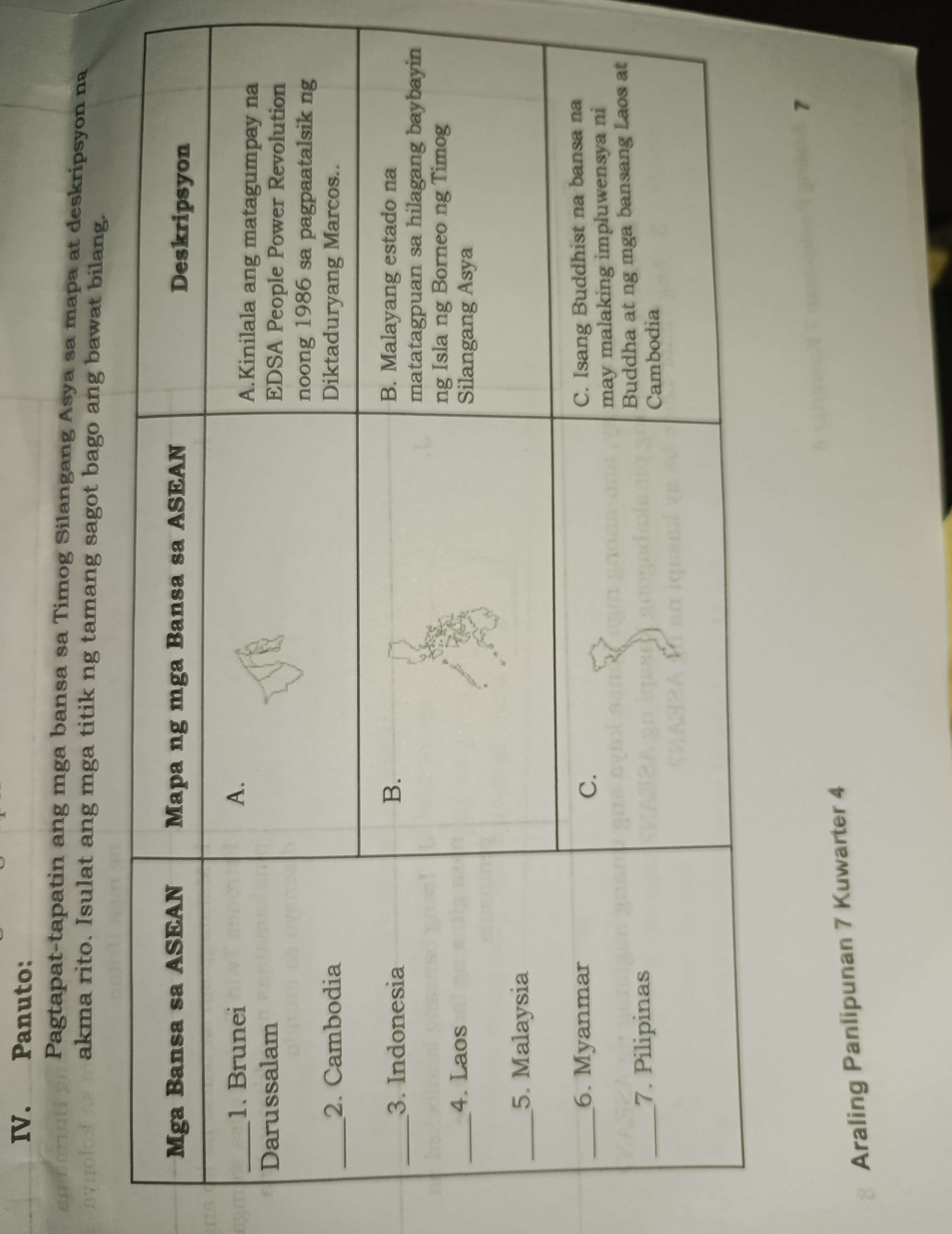 IV. Pagtapat-tapatin ang mga bansa sa Timog | StudyX