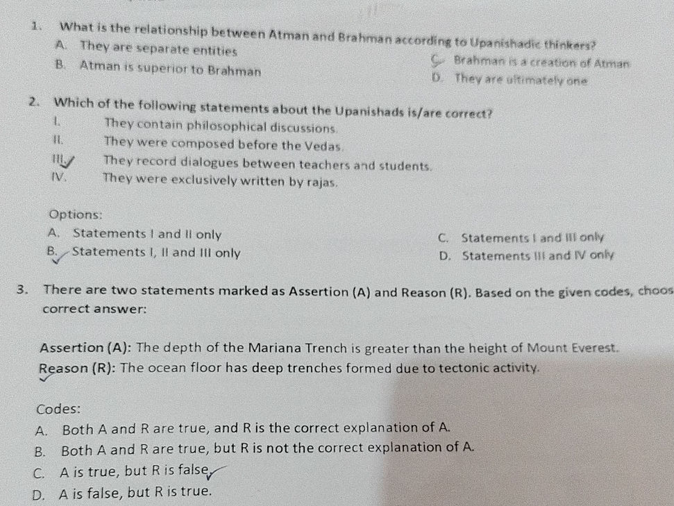 1. What is the relationship between Atman | StudyX