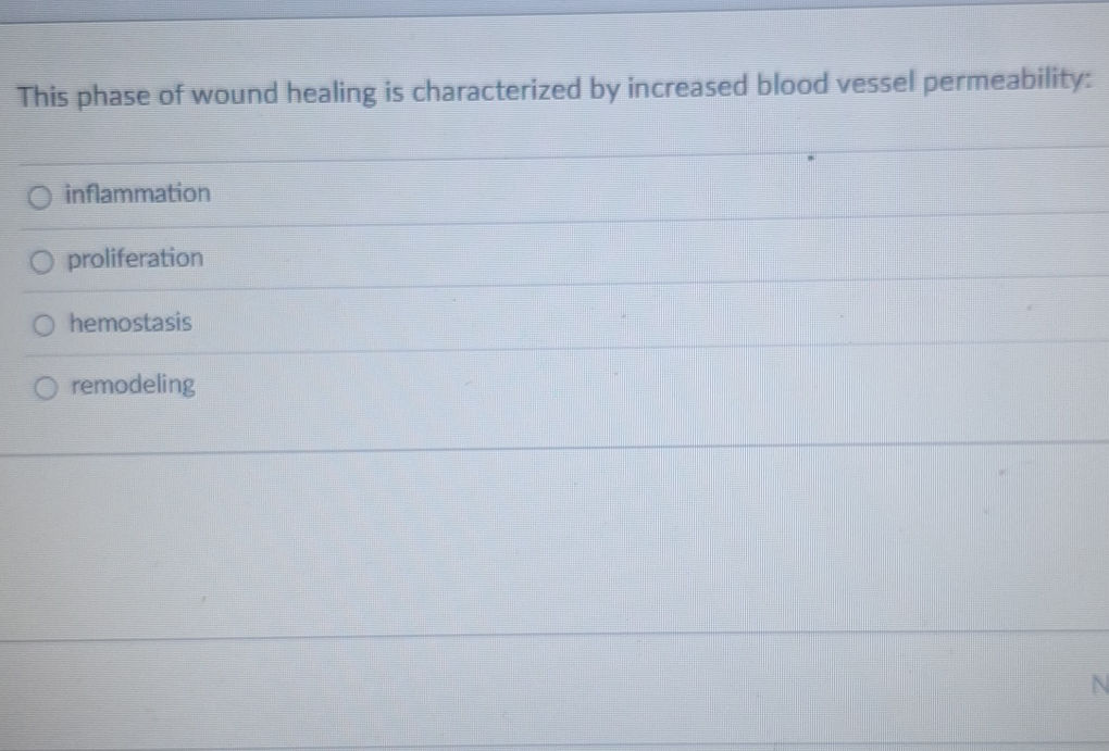 This phase of wound healing is characterized | StudyX