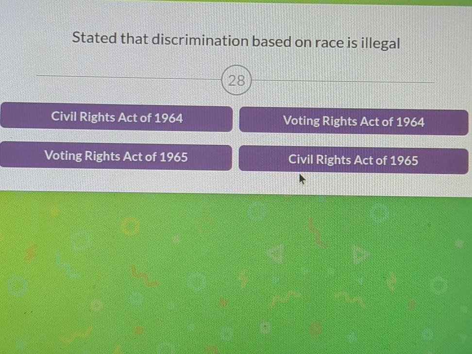 Stated that discrimination based on race is | StudyX