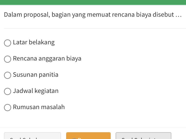 Dalam proposal, bagian yang memuat rencana | StudyX