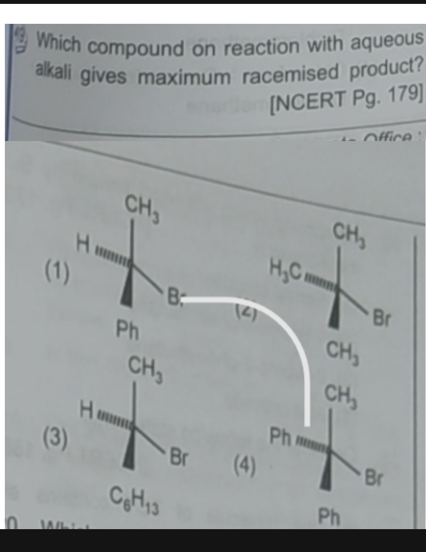 Which compound on reaction with aqueous | StudyX