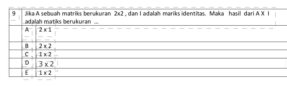 9 Jika A sebuah matriks berukuran 2x2, dan I | StudyX