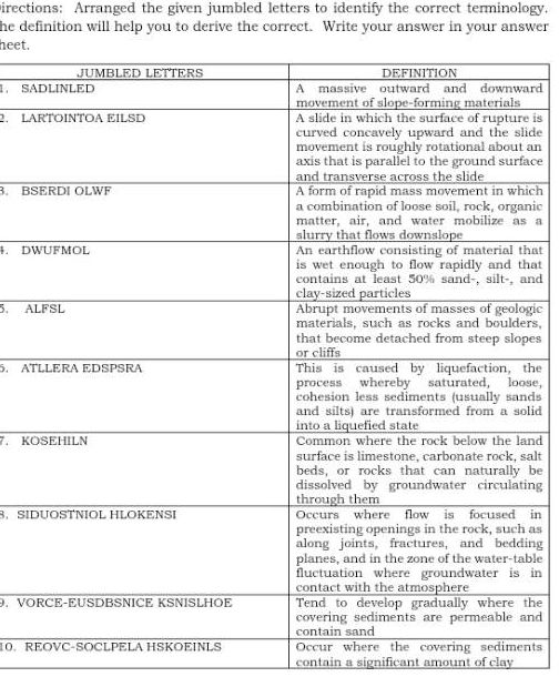 Directions: Arranged the given jumbled | StudyX