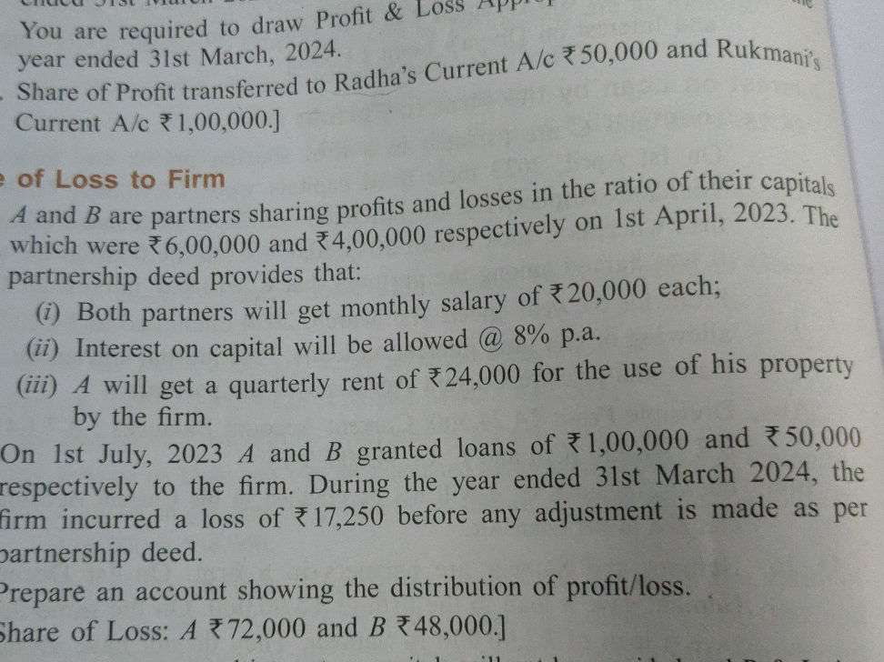 You are required to draw Profit Loss for | StudyX