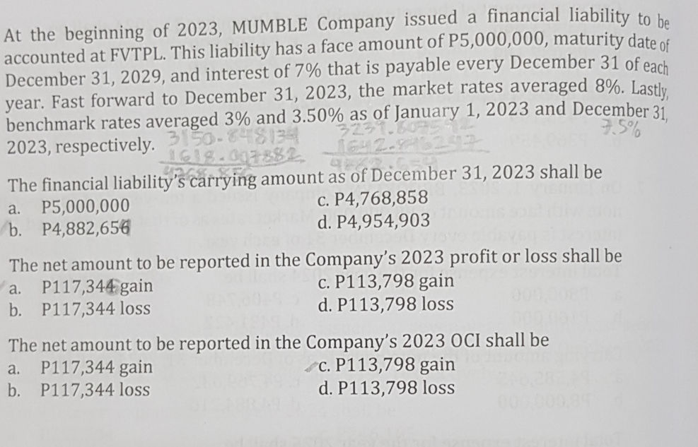 At the beginning of 2023, MUMBLE Company | StudyX